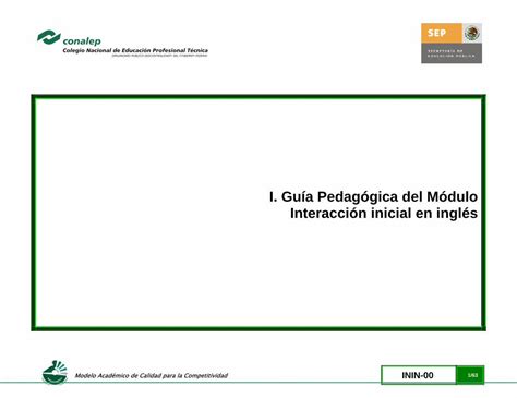 (PDF) Guias interacción inicial inglés · PDF fileModelo Académico de Calidad para la ...