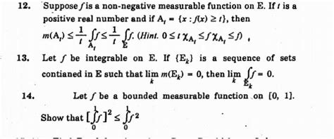 Solved Suppose ſ Is A Non Negative Measurable Function On E