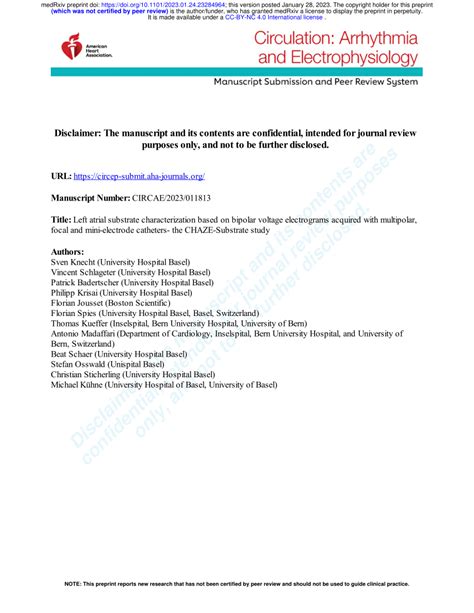 Pdf Left Atrial Substrate Characterization Based On Bipolar Voltage Electrograms Acquired With