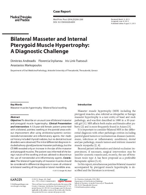 Pdf Bilateral Masseter And Internal Pterygoid Muscle Hypertrophy A