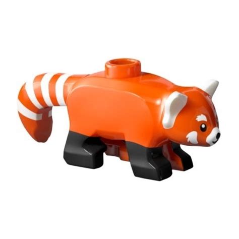Lego Animal City Reddish Orange Red Panda With Black Legs The
