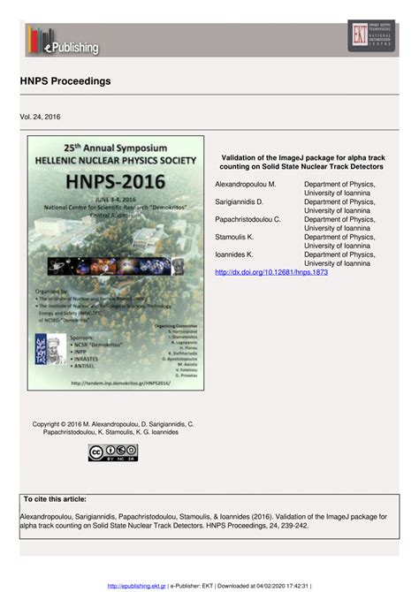 Pdf Validation Of The Imagej Package For Alpha Track Counting On Solid State Nuclear Track