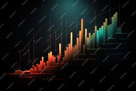 Premium Photo Visualizing The Growth Of Business Stocks With A Dynamic Market Chart