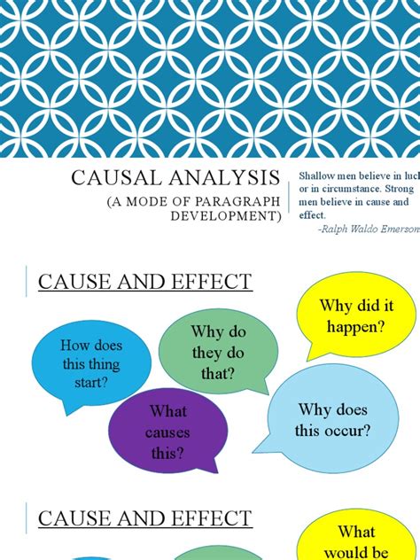 Causal Analysis A Mode Of Paragraph Development Pdf