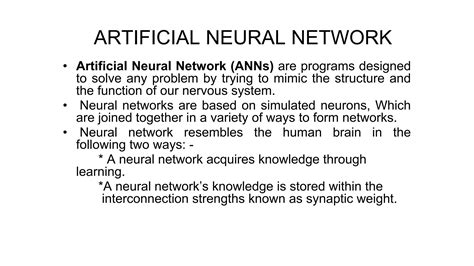 artificial neural network ppt pptx