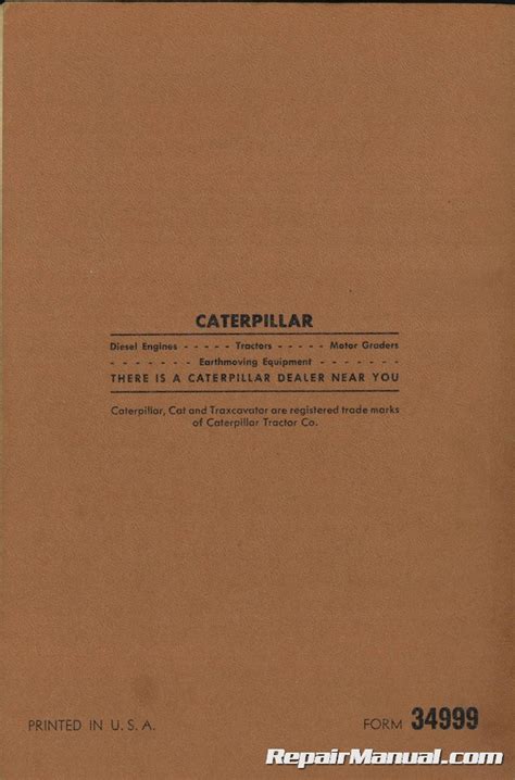 Used Caterpillar D6 Tractor Direct Drive Parts Manual