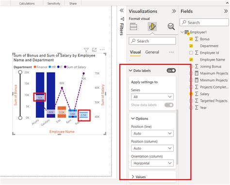 Power Bi Format Line And Stacked Column Chart Geeksforgeeks