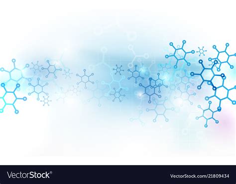 Abstract Dna Molecules Science Background Vector Image