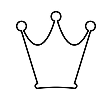Crown Line Icon Crown Outline Silhouette Crown Outline Simple Shape