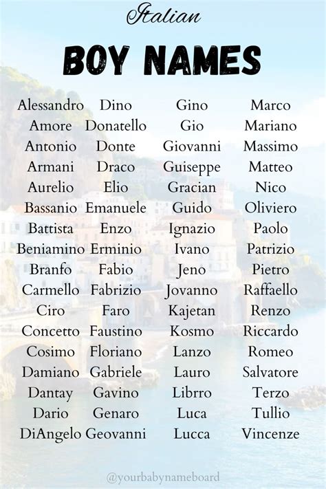 Italian Boy Names Artofit