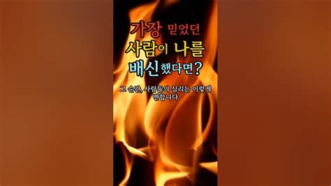 배신당한 사람들의 공통된 심리 변화 믿었던 사람에게 상처받았다면 꼭 보세요 배신 인간관계 심리 상처 멘탈관리