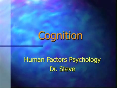 PPT Cognition PowerPoint Presentation Free Download ID 4721761