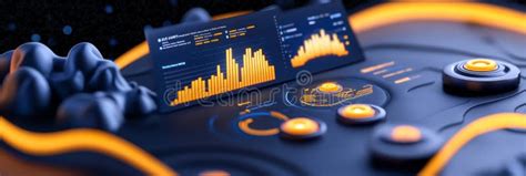 Digital Data Interface Control Panel Futuristic Technology Data