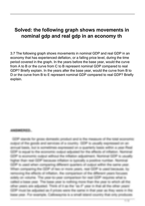 Solution Solved 2 6 The Following Graph Shows Movements In Nominal Gdp And Real Gdp In An