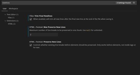how to stop vscode beautify or prettier from preserving newlines when