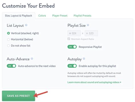 How To Customize The Embed Code For A Playlist Video Hosting And Live