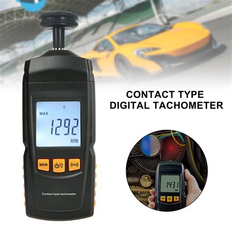 Gm8906 Portable Digital Contact Motor Tachometer Lcd Speedometer Tach