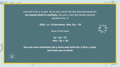 How To Solve A System Of Equations Using Elimination