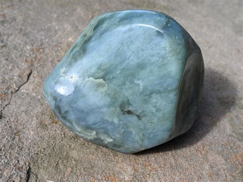 Chatoyant Washington Blue Nephrite Jade Cobble Etsy