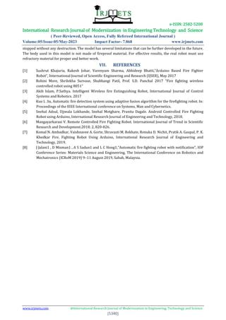 Arduino Based Autonomous Fire Fighting Robot PDF Robotics Technology Computing