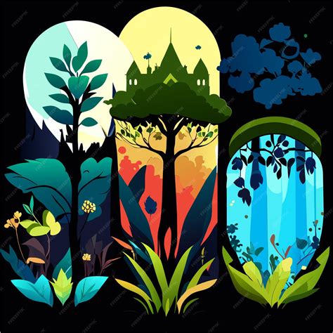 Premium Vector Graphic Splendor In Silhouettes