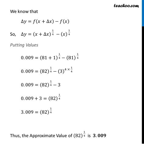 Question 1 Ix Find Approximate Value Of 82 1 4 Teachoo