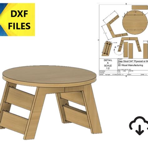 Cnc Cut Files Step Stool Etsy