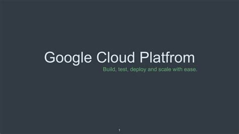 Introduction To Gcp Presentation Pptx