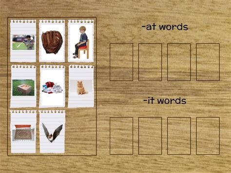 CVC Sort At It Words Group Sort