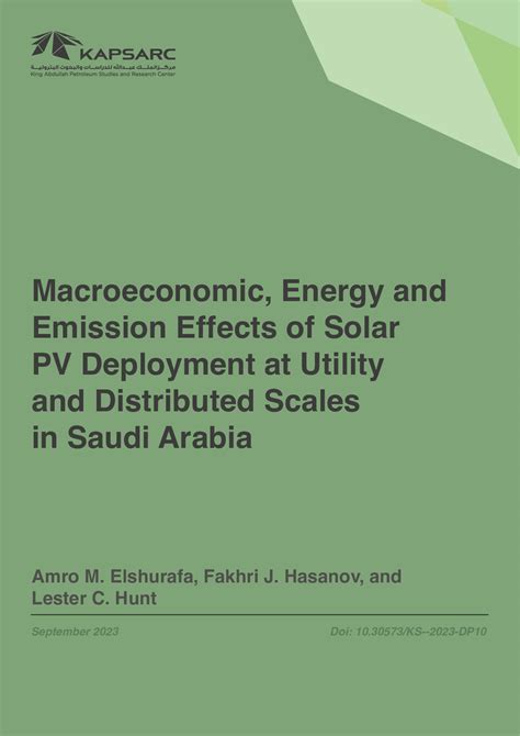 Macroeconomic Energy And Emission Effects Of Solar Pv Deployment At