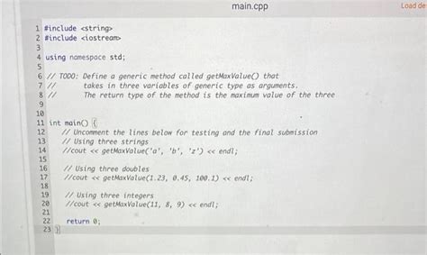 solved define a generic function called getmaximumvalue that