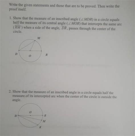 Solved Circle Proofs Please Help