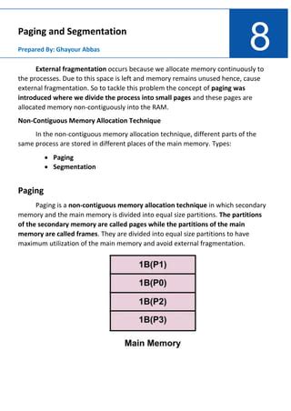 CSI 503 8 Paging And Segmentation PDF Data Storage And Warehousing Computing