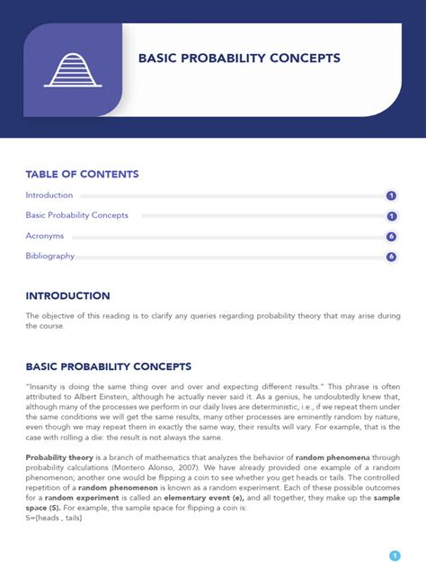 Basic Probability Concepts Pdf Probability Distribution Random