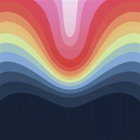 Abstract And Wavy Gradient Colored Line Background Premium Ai Generated Image