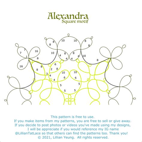 Alexandra Square Free Tatting Pattern Artofit