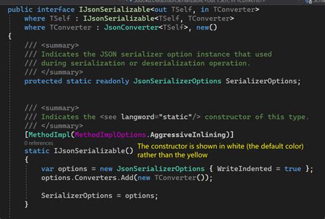 Static Constructors In Interfaces Miss The Syntax Highlighting · Issue 55313 · Dotnetroslyn