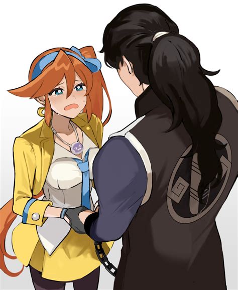 Athena Cykes And Simon Blackquill Ace Attorney And More Drawn By Gumi Gelatin Danbooru