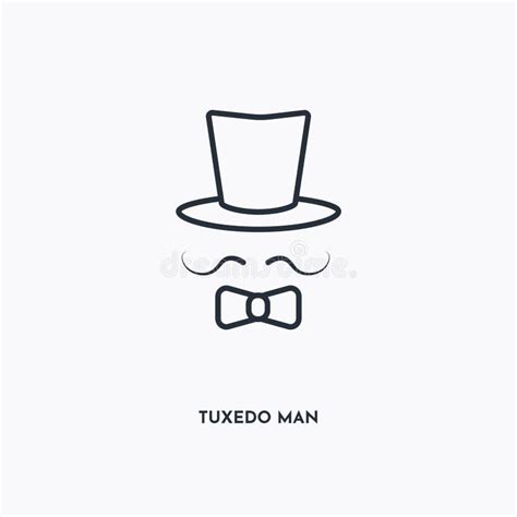 Tuxedo Thin Line Icon Wedding Suit Vector Illustration Isolated On