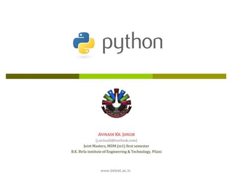 Python Avinash Ppt