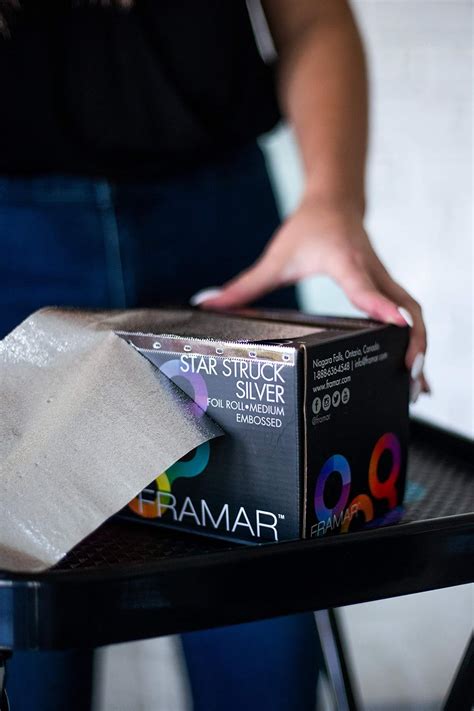 Buy Framar Star Struck Silver Embossed Roll Aluminum Foil Hair Foils For Highlighting Medium