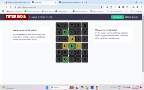 Wordle Project In Node Js With Source Code And Report [ Download ] Kashipara