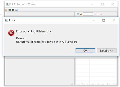 Ui Automator Viewer ：error Obtaining Ui Hierarchy Reason： Requires A