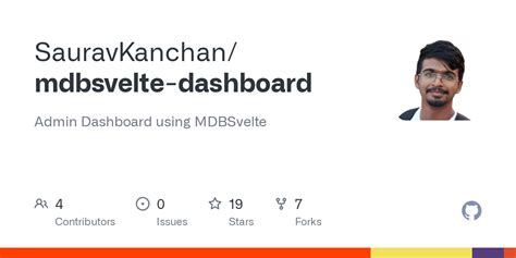GitHub SauravKanchan Mdbsvelte Dashboard Admin Dashboard Using MDBSvelte
