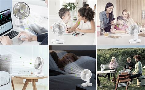 Rechargeable Small Table Fan With Oscillating And Timer Function Electric Fans Manufacturer