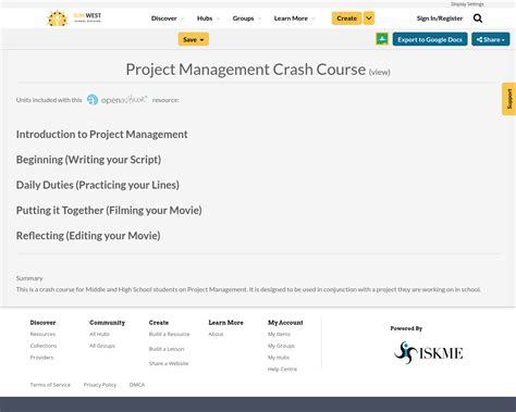 Project Management Crash Course Resource Bank