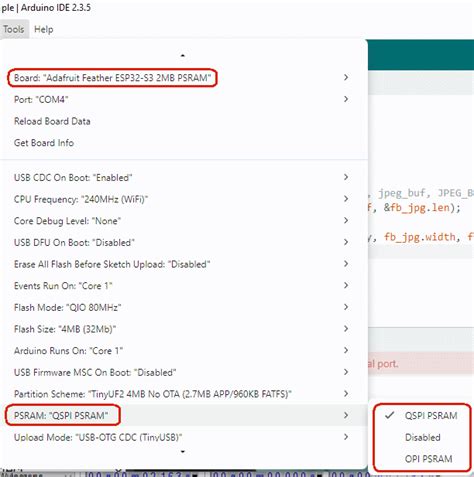 Esp32 How To Set Psram On Programming Arduino Forum