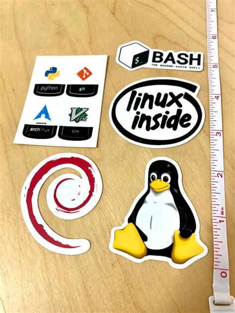 Programmer Vinyl Stickers Golang Gopher Arch Linux Inside Vim Python