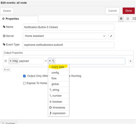 Events All Node Cant Set Output To Event Data · Issue 492 · Zachowj Node Red Contrib Home