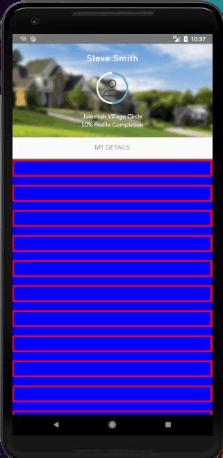 Javascript Translate On Y Using Sectionlist And Header View Creating Empty Space On Scroll
